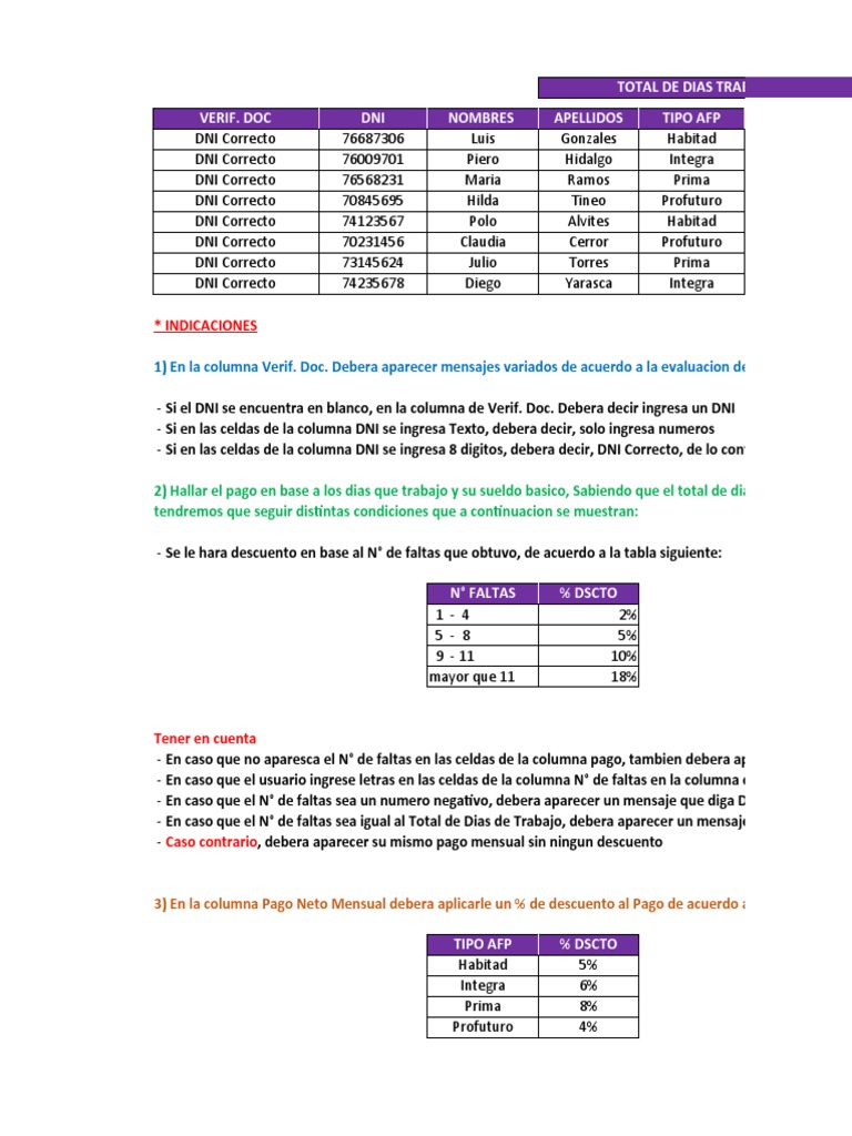 Practica 01 - Excel Avanzado | PDF | Introducciones relacionadas con la computadora | Software ...