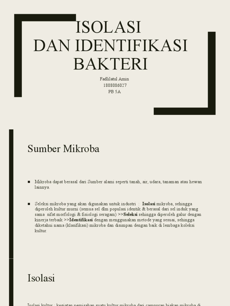 Isolasi Bakteri | PDF