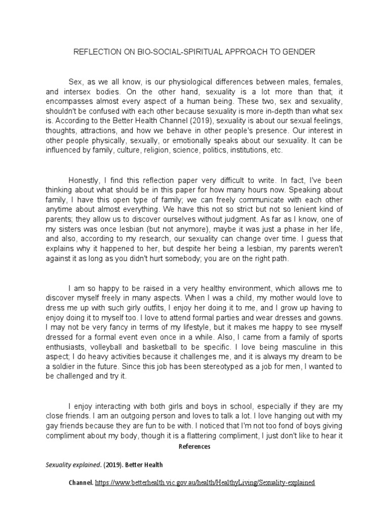 Bio-Social-Spiritual Approach To Gender | PDF | Human Sexuality | Lesbian