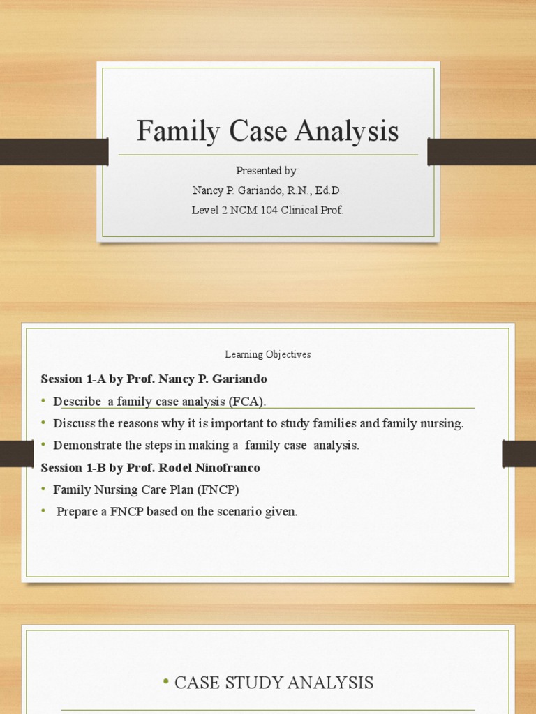 Family Case Study | PDF | Case Study | Nursing
