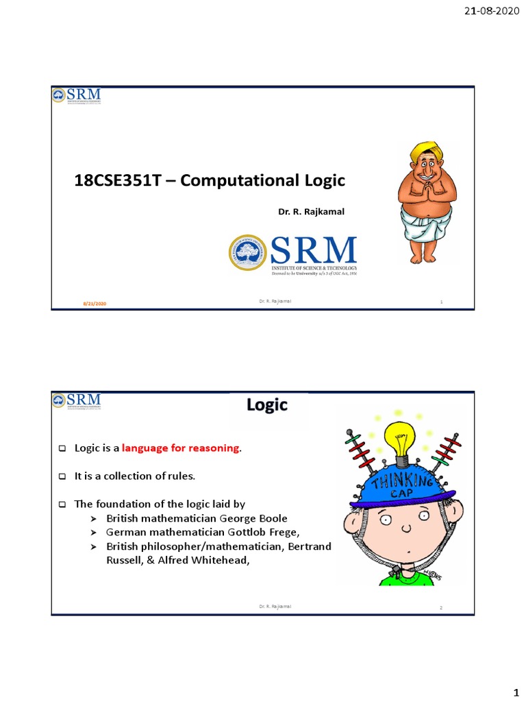 Computational Logic Pt 1 Pdf Logic Truth 5481