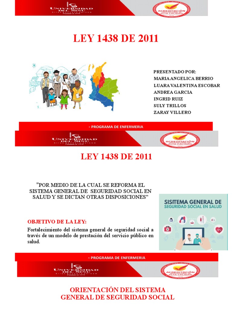 LEY 1438 DE 2011 Diapositivas | PDF | Bienestar | Medicina