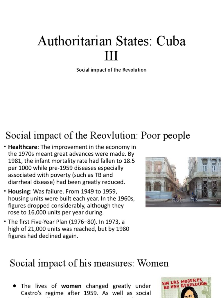 Authoritarian States: Cuba III: Social Impact of The Revolution | PDF ...