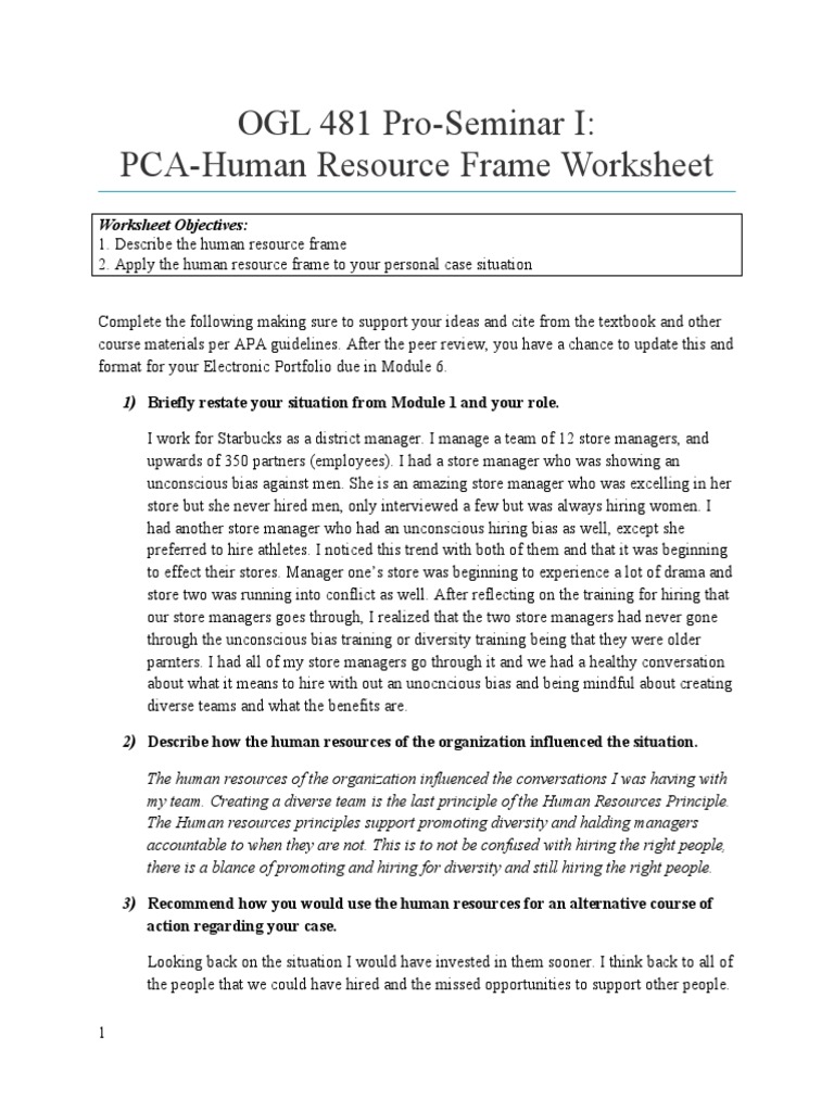 3 HR Frame Worksheet | PDF | Human Resource Management | Applied Psychology
