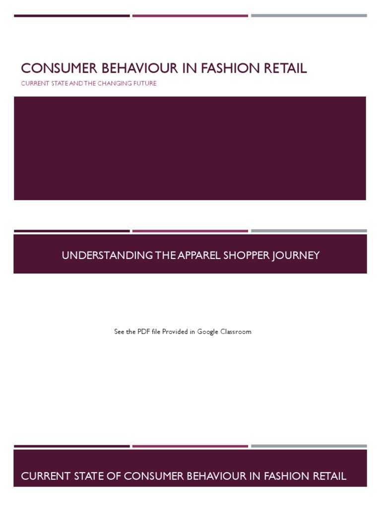 Consumer Behaviour in Fashion Retail PDF | PDF | Fashion | Consumer ...