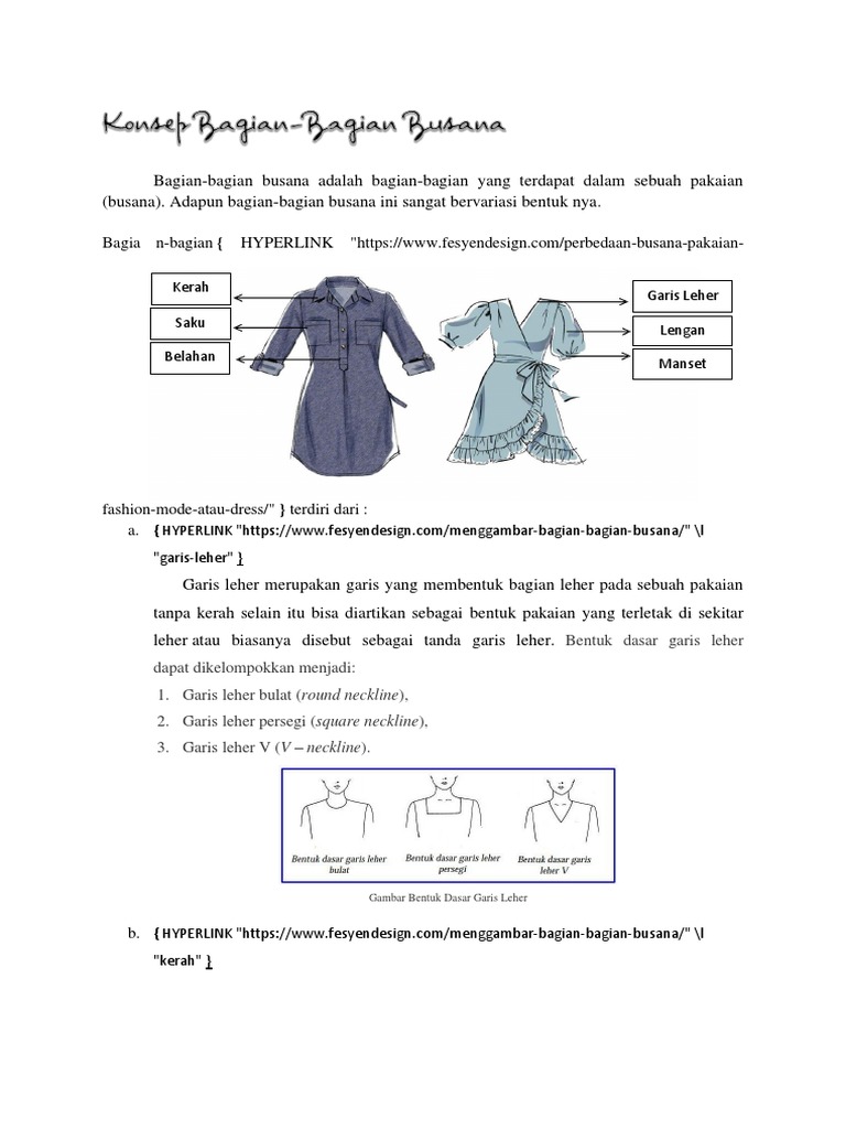 Bagian-bagian Pakaian | PDF