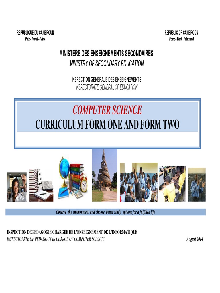 Cameroon Secondary Education Curriculum | PDF | Educational Technology ...