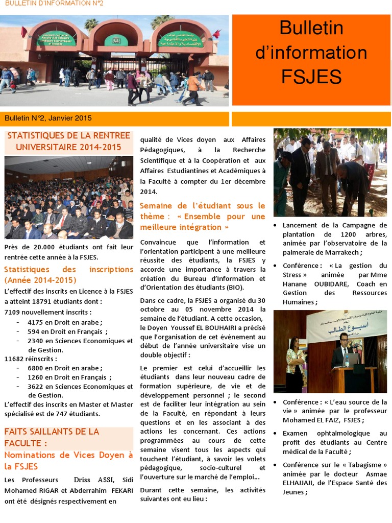 Bulletin-N°2 Compressed | PDF | Academia | Enseignement supérieur