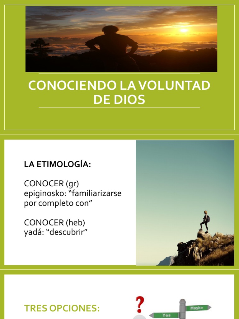 Clase 1 - Conociendo La Voluntad de Dios | PDF | Dios | Biblia