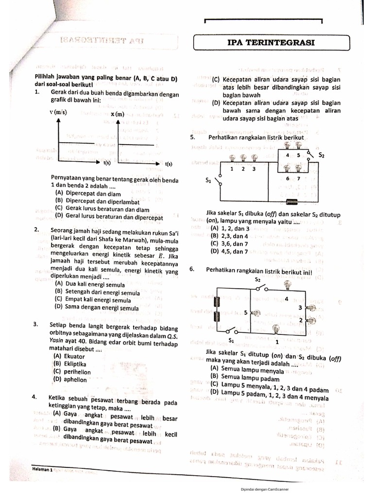 Soal Ipa Terintegrasi KSM 2018 | PDF