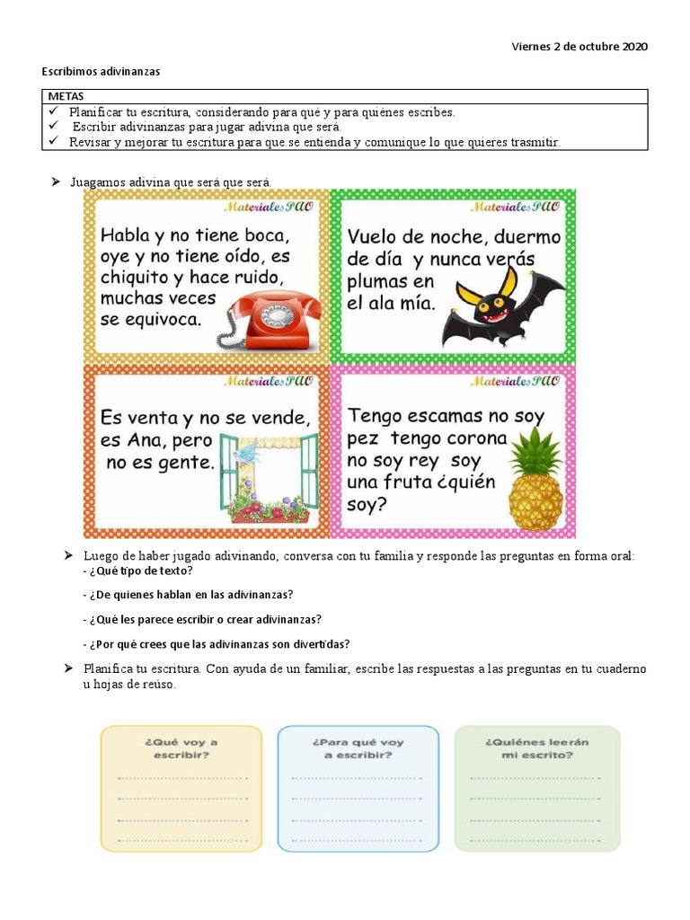 Ficha 2 de Octubre | PDF