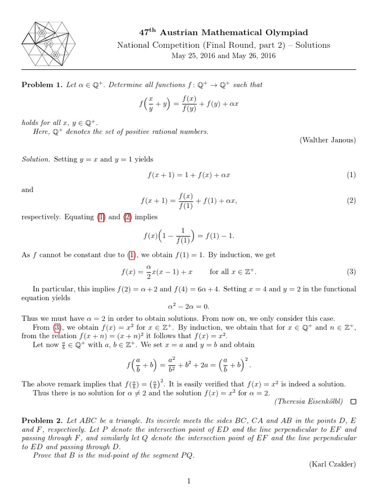 47 Austrian Mathematical Olympiad National Competition (Final Round ...