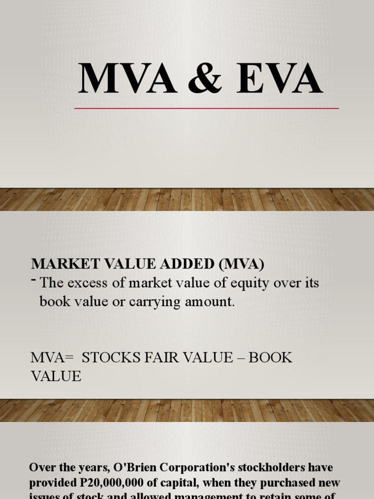 Mva Eva | PDF | Cost Of Capital | Stocks