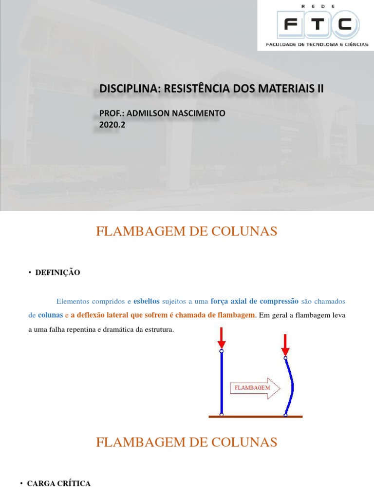 Flambagem de colunas: entenda o conceito e como calcular a carga ...