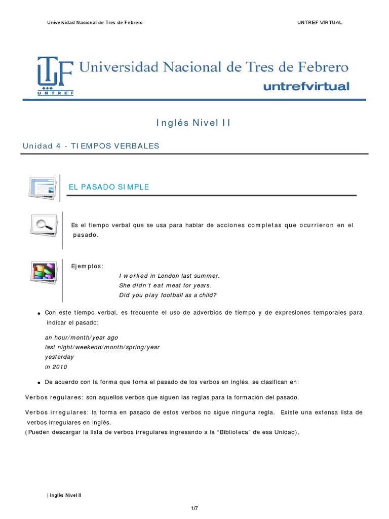 Unidad4 PDF | PDF | Verbo | Conjugación gramatical