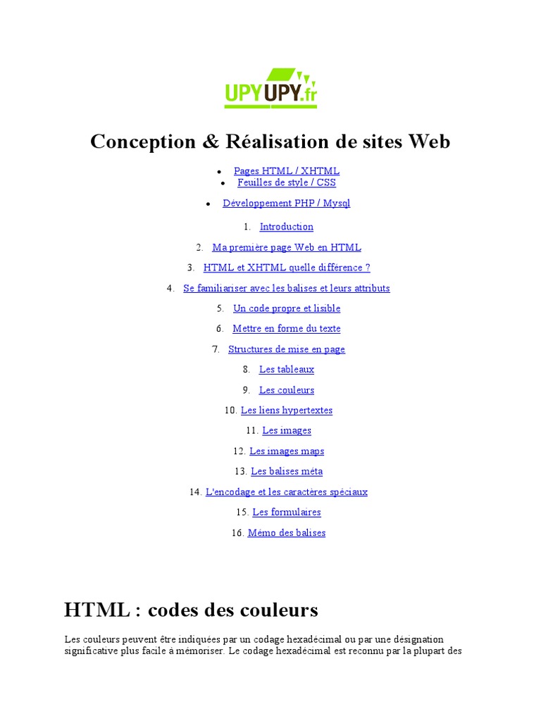 Codes de Couleurs HTML et CSS | PDF | Html | Feuilles de style en cascade