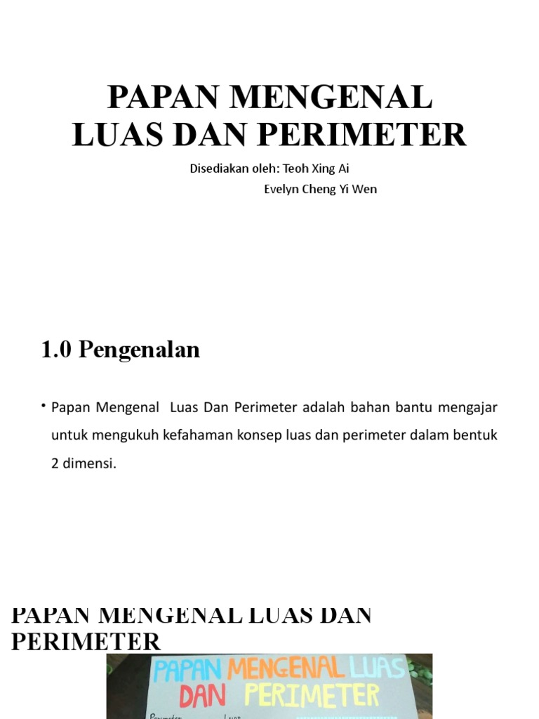 Papan Mengenal Luas Dan Perimeter | PDF