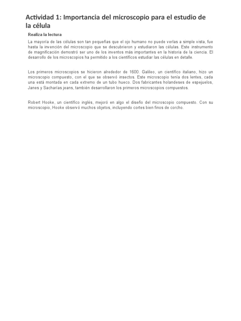 Actividades Grado Sexto para Edmodo | PDF | Microscopio | Organismos