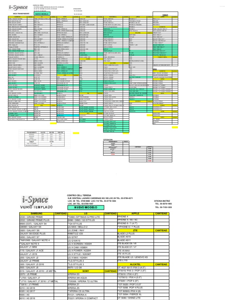Lista de Micas Ispace 08 Mayo 2017 | PDF | I Phone | Linux Based Devices