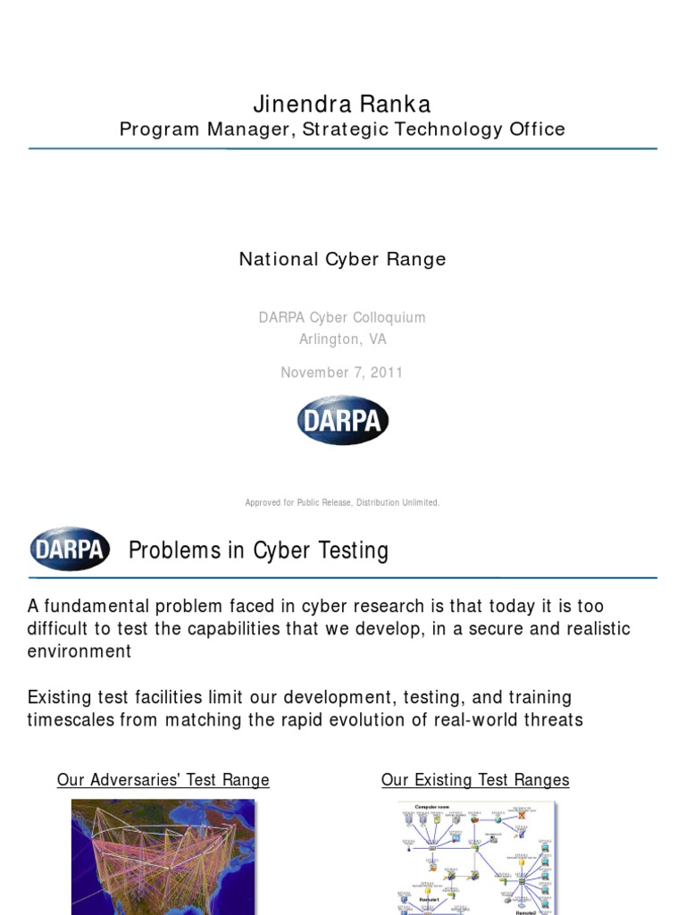 DARPA National Cyber Range | PDF | Darpa | Computing