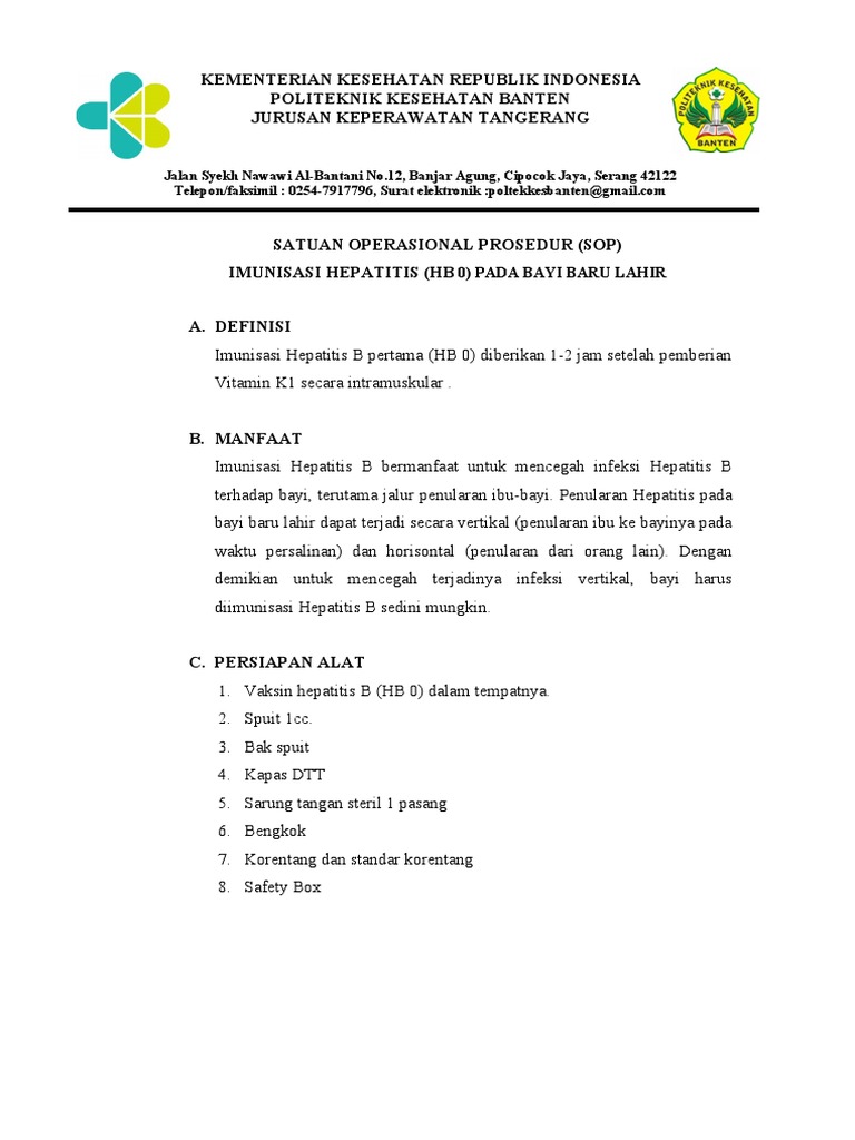 SOP HB-0 Inject FIX | PDF | Pengembangan Diri | Sains & Matematika