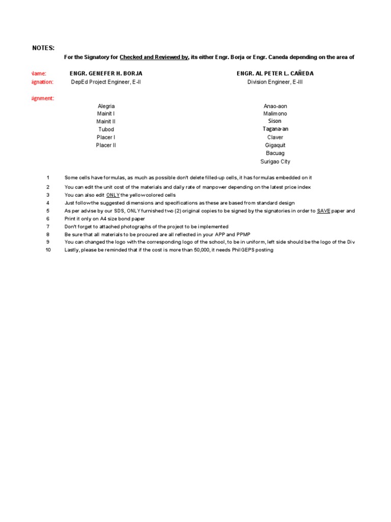 Notes:: Deped Project Engineer, E-Ii Division Engineer, E-Iii | PDF ...
