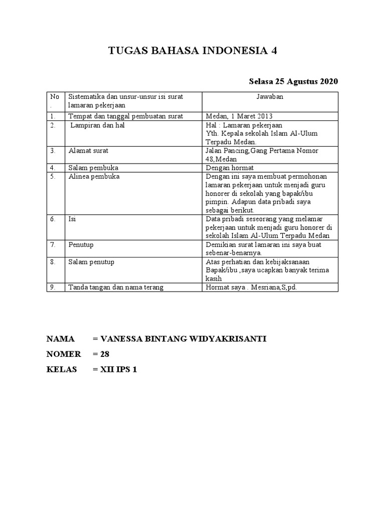 Tugas Bi 4-Vanessa Bintang | PDF