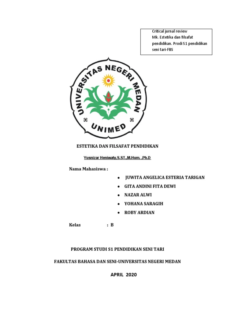 Critical Jurnal Review ESTETIKA DAN FILSAFAT PENDIDIKAN | PDF