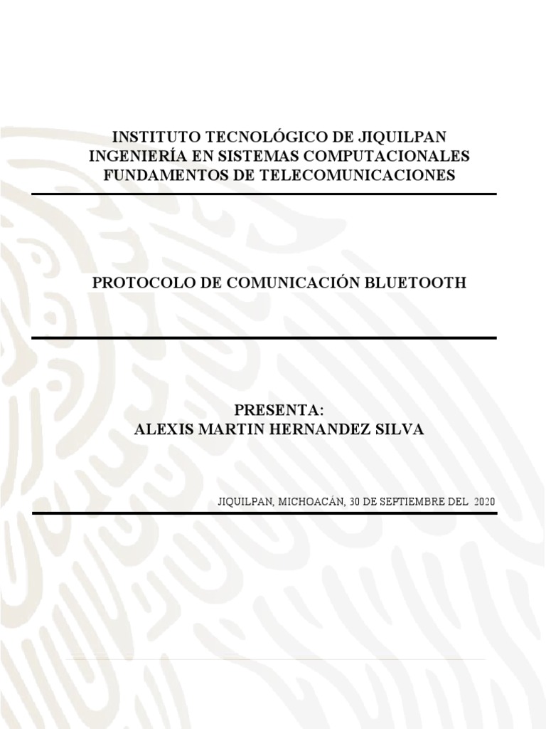 Protocolo de Comunicación Bluetooth | PDF | Bluetooth | Estándares de red