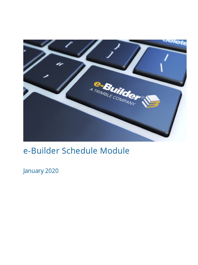 E Builder Schedule | PDF | Microsoft Excel | Spreadsheet