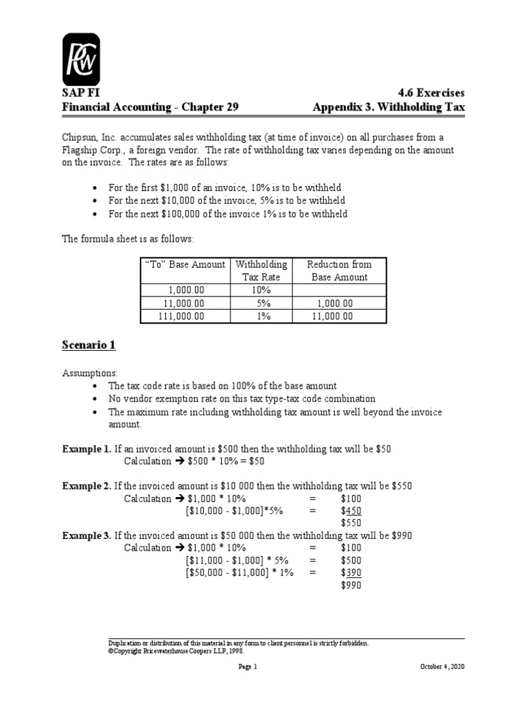 Sap Fi 4.6 Exercises Financial Accounting - Chapter 29 Appendix 3 ...