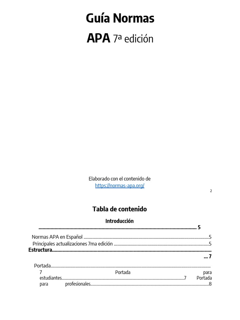 Guia Normas APA 7ma Edicion PDF | PDF | Estilo apa | Sumario abstracto)