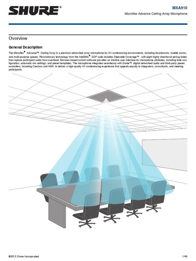 General Description: Microflex Advance Ceiling Array Microphone | PDF ...