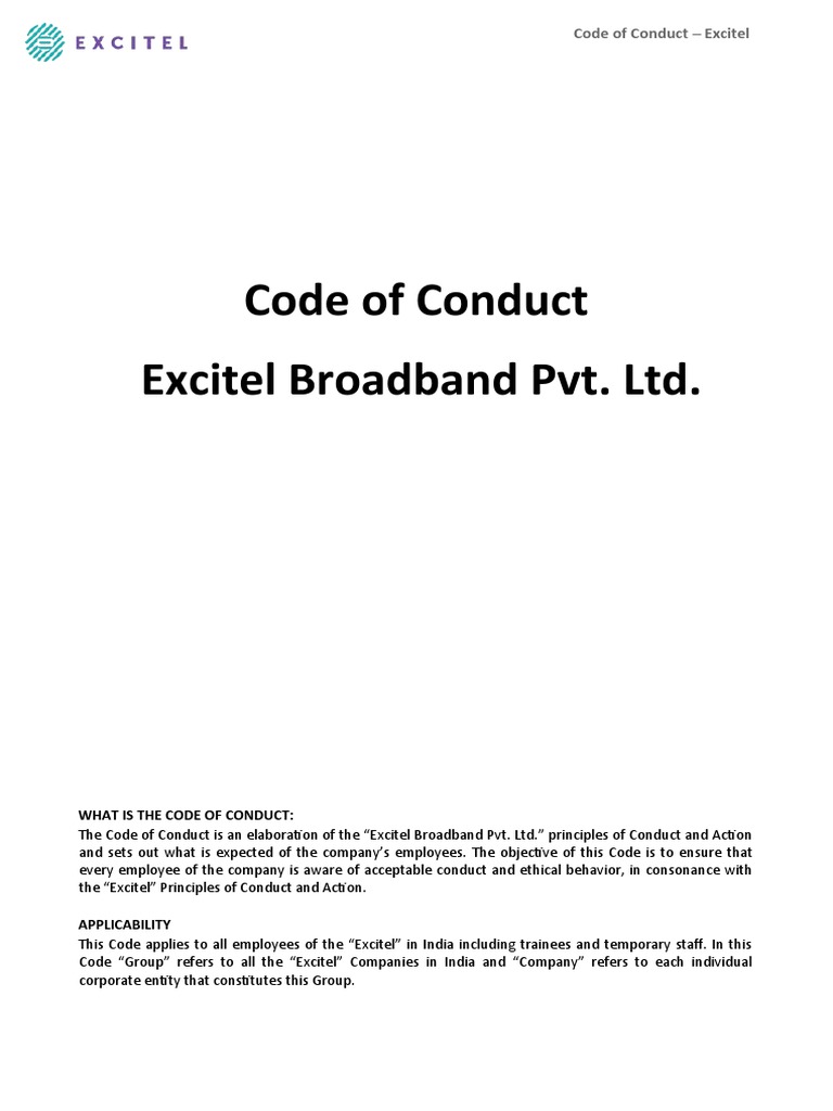 Code of Conduct | PDF | Sexual Harassment | Employment