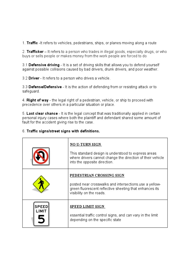 Traffic Signs With Description | PDF | Traffic | Transport Infrastructure