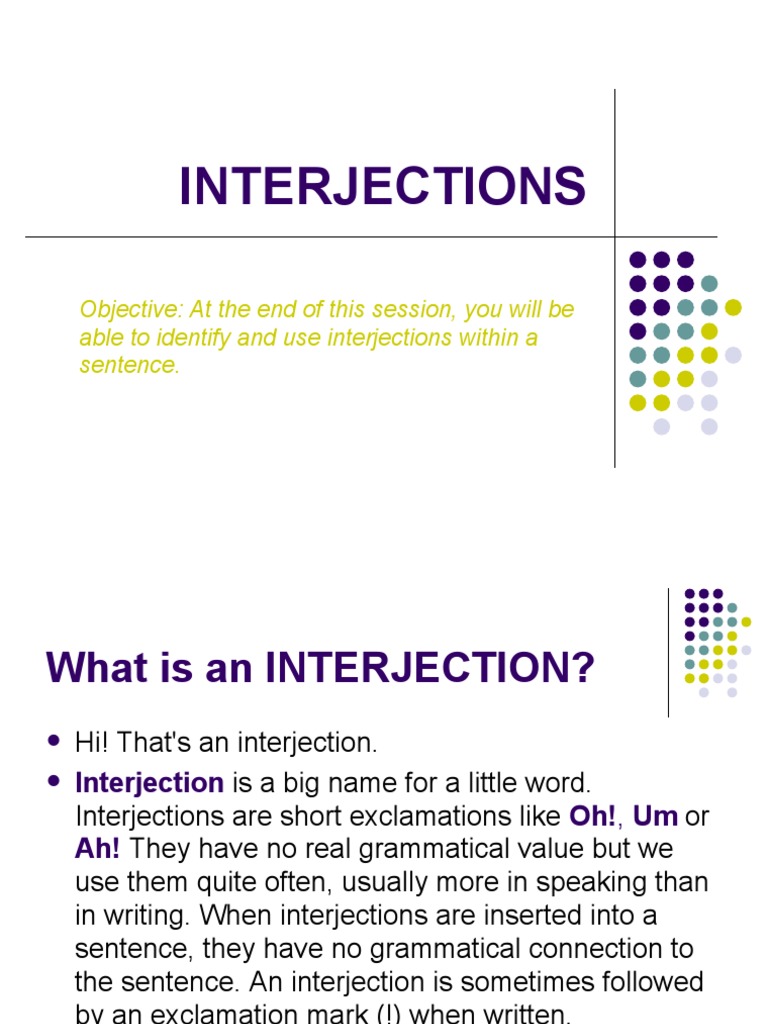 Understanding Interjections in Writing | PDF