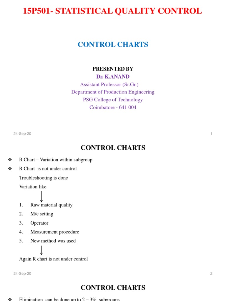 SQC - Control Charts E PDF | PDF