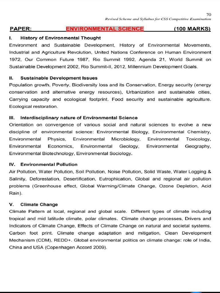 Environmental Science Past Papers | PDF | Environmental Impact ...