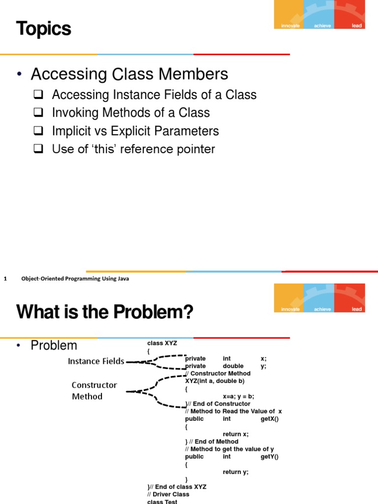 Topics: Accessing Class Members | Download Free PDF | Method (Computer Programming ...