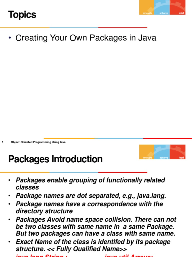 Topics: Creating Your Own Packages in Java | Download Free PDF | Class (Computer Programming ...