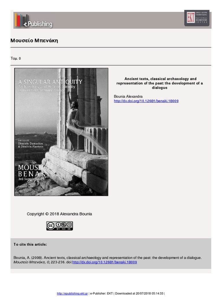 Ancient Texts Classical Archaeology and Representa | PDF | Archaeology ...