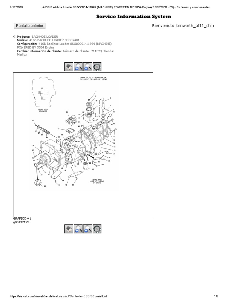 Cat 416b Backhoe Parts Diagram Caterpillar 416E Parts Manual 416E