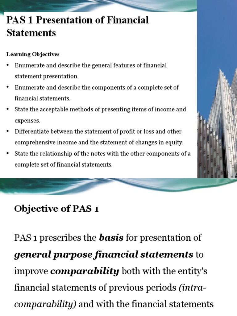 Pas 1 - Presentation of Financial Statements | PDF | Financial ...