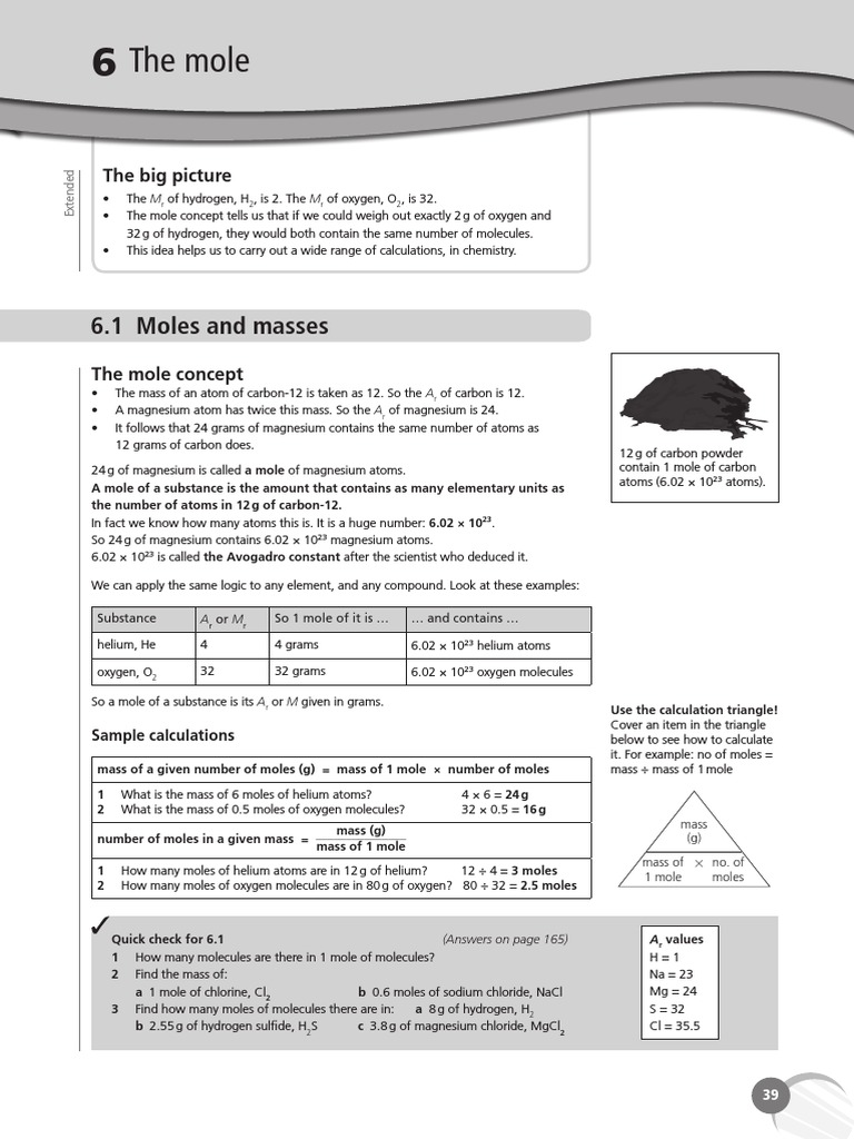 Excerpt 001 PDF | PDF | Molecules | Mole (Unit)