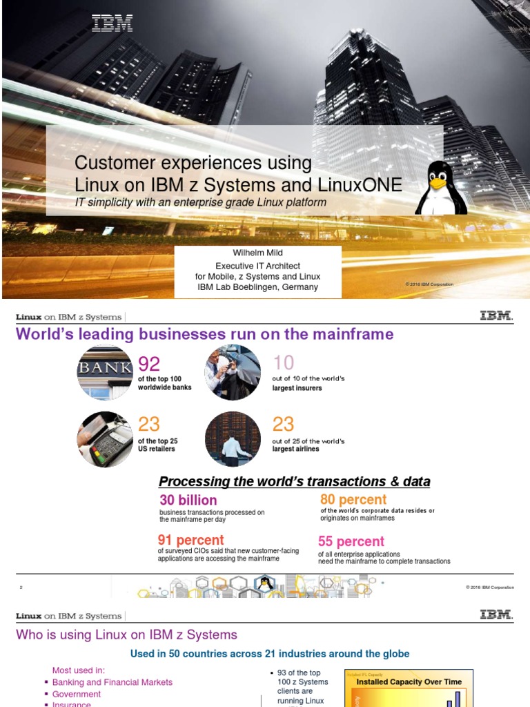 Customer Experiences Using Linux On Ibm Z Systems and Linuxone | PDF | Cloud Computing ...