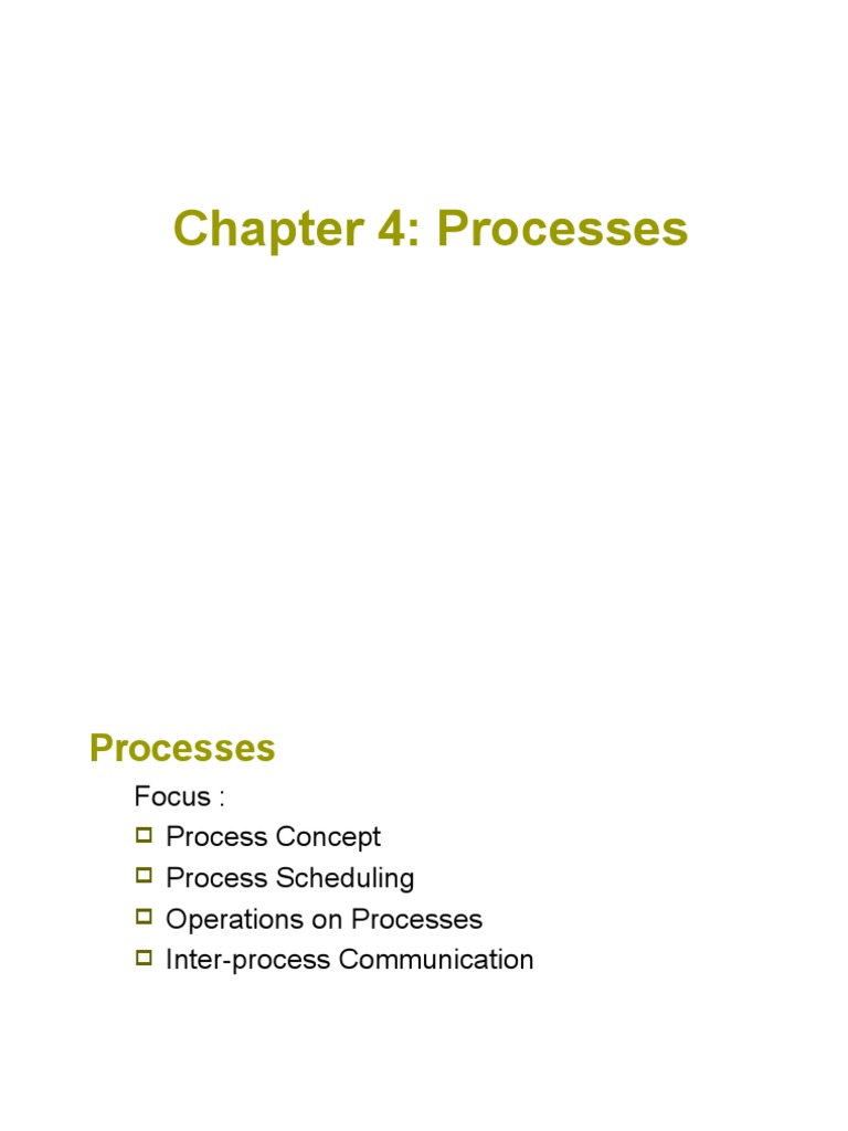 Chapter 3 Process | PDF | Scheduling (Computing) | Process (Computing)
