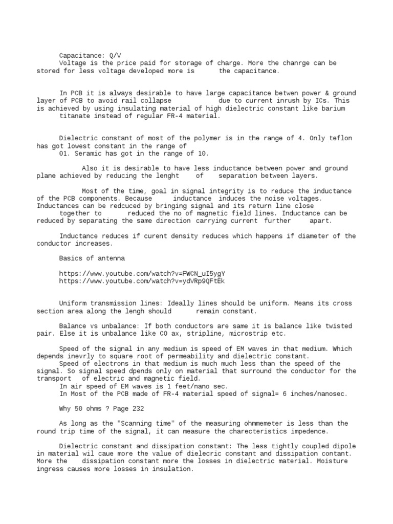 Signal Integrity Basics | PDF | Dielectric | Inductance