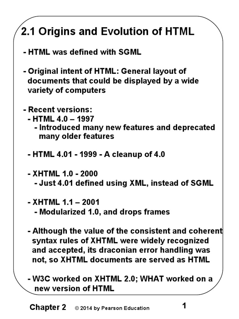 Chapter 2 | PDF | Html Element | Xhtml