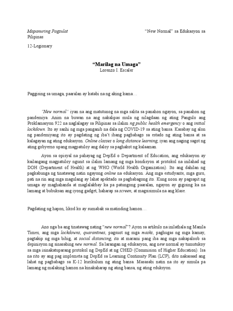 Mapanuring Pagsulat | PDF