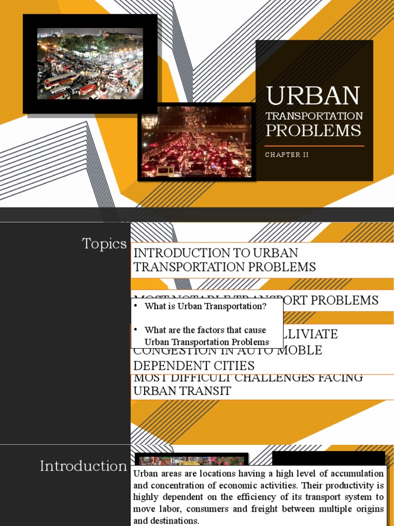 Introduction To Urban Transportation Problems | PDF | Public Transport ...